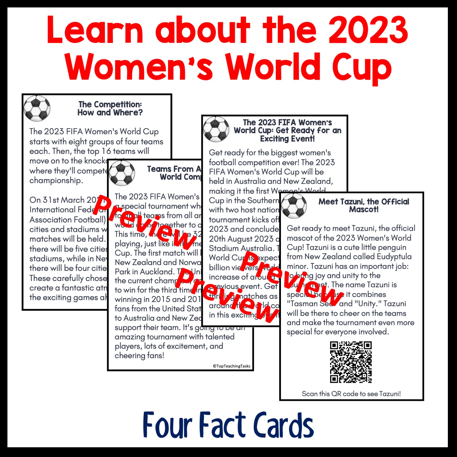 2023 Football World Cup 3D Fact Ball - Top Teaching Tasks