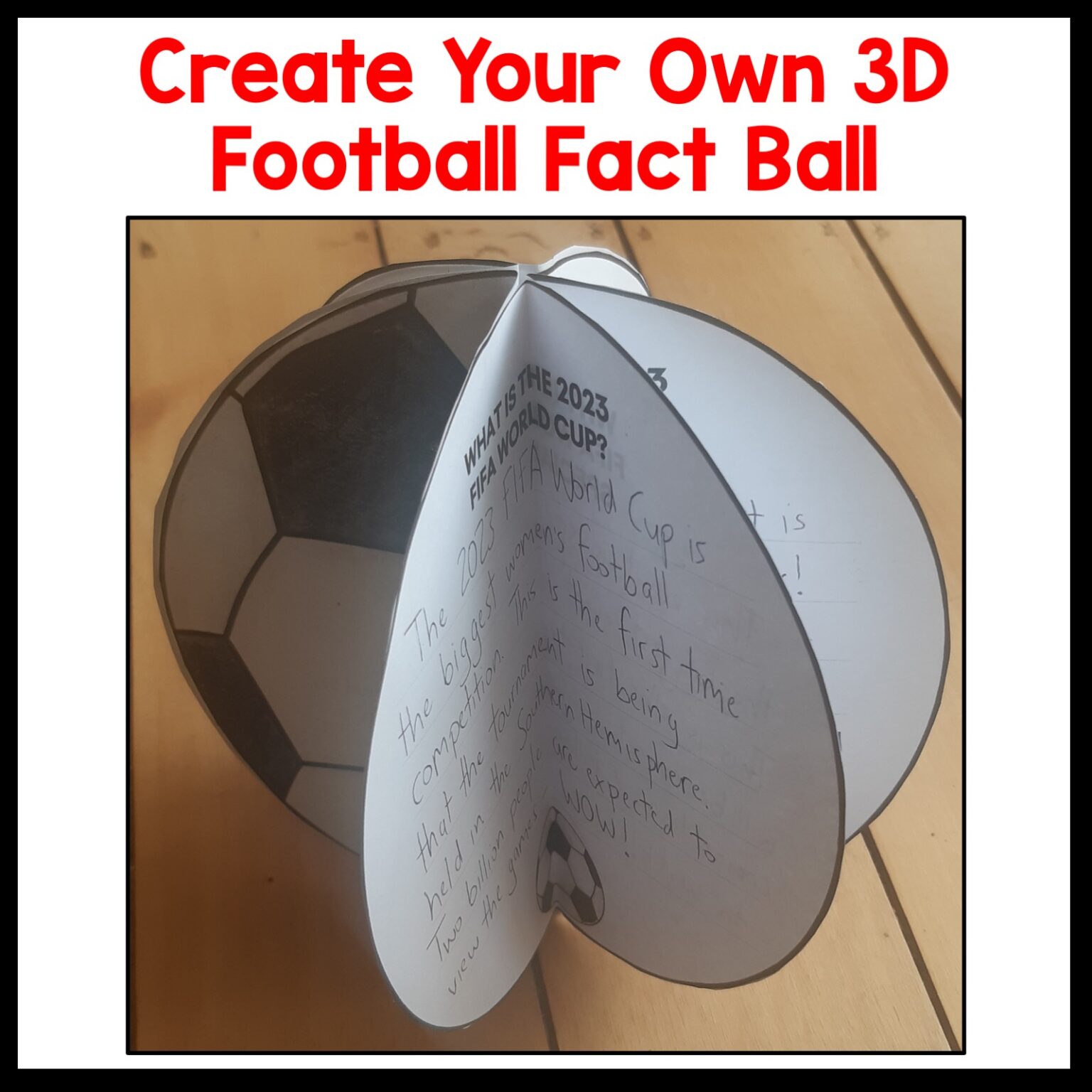 2023 Football World Cup 3D Fact Ball - Top Teaching Tasks