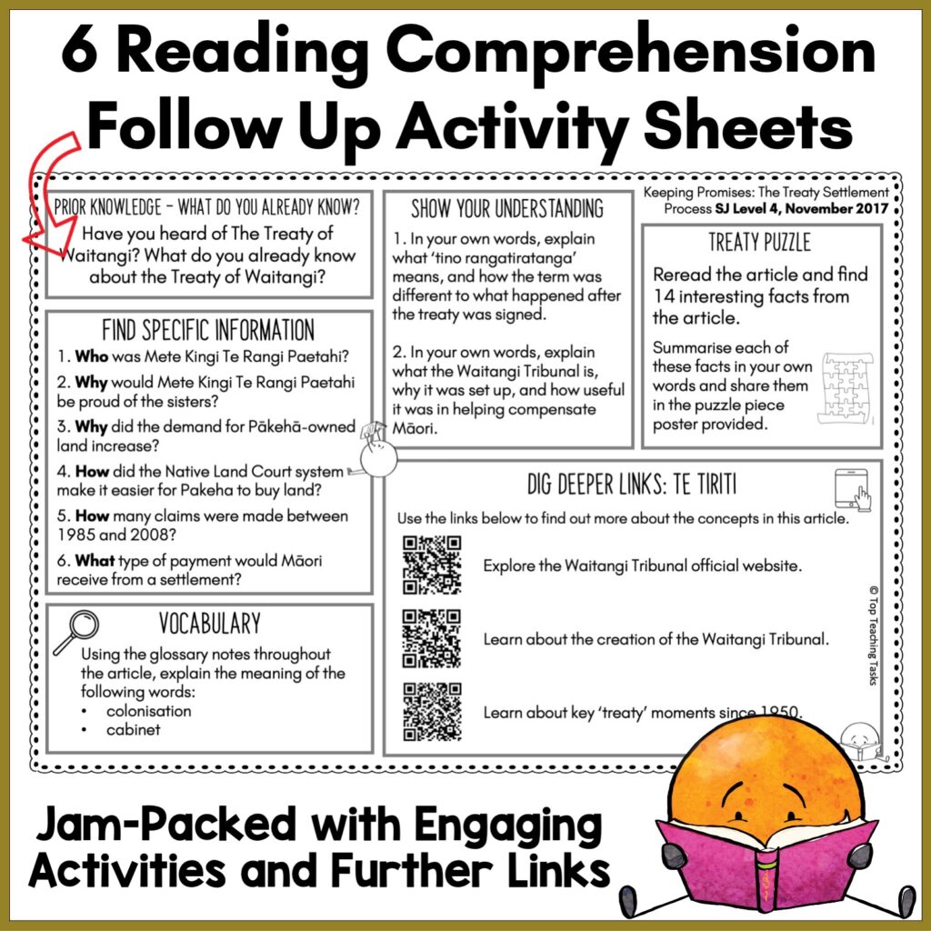 NZ School Journal Level 4 November 2017 Follow Up Activities - Top ...