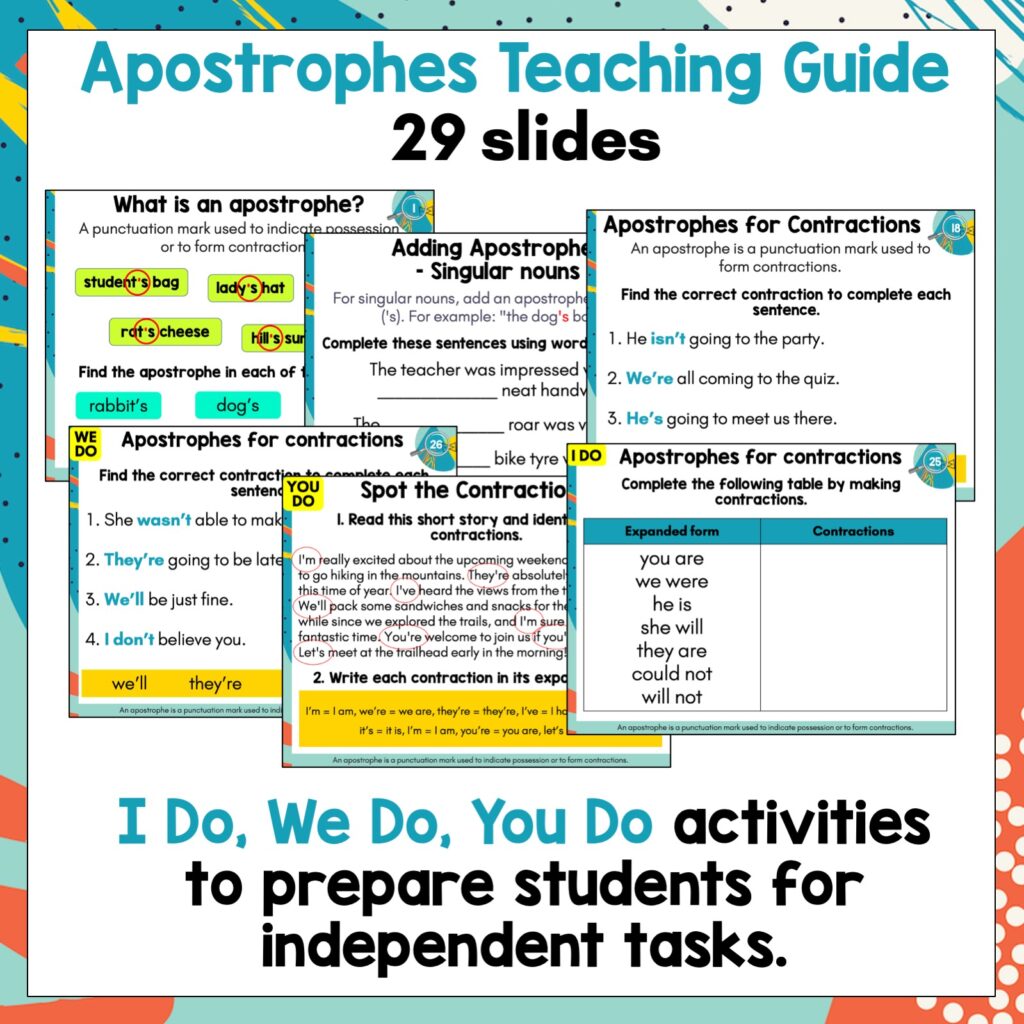 Apostrophes and Contractions Teaching Pack | Grammar Print & Digital ...