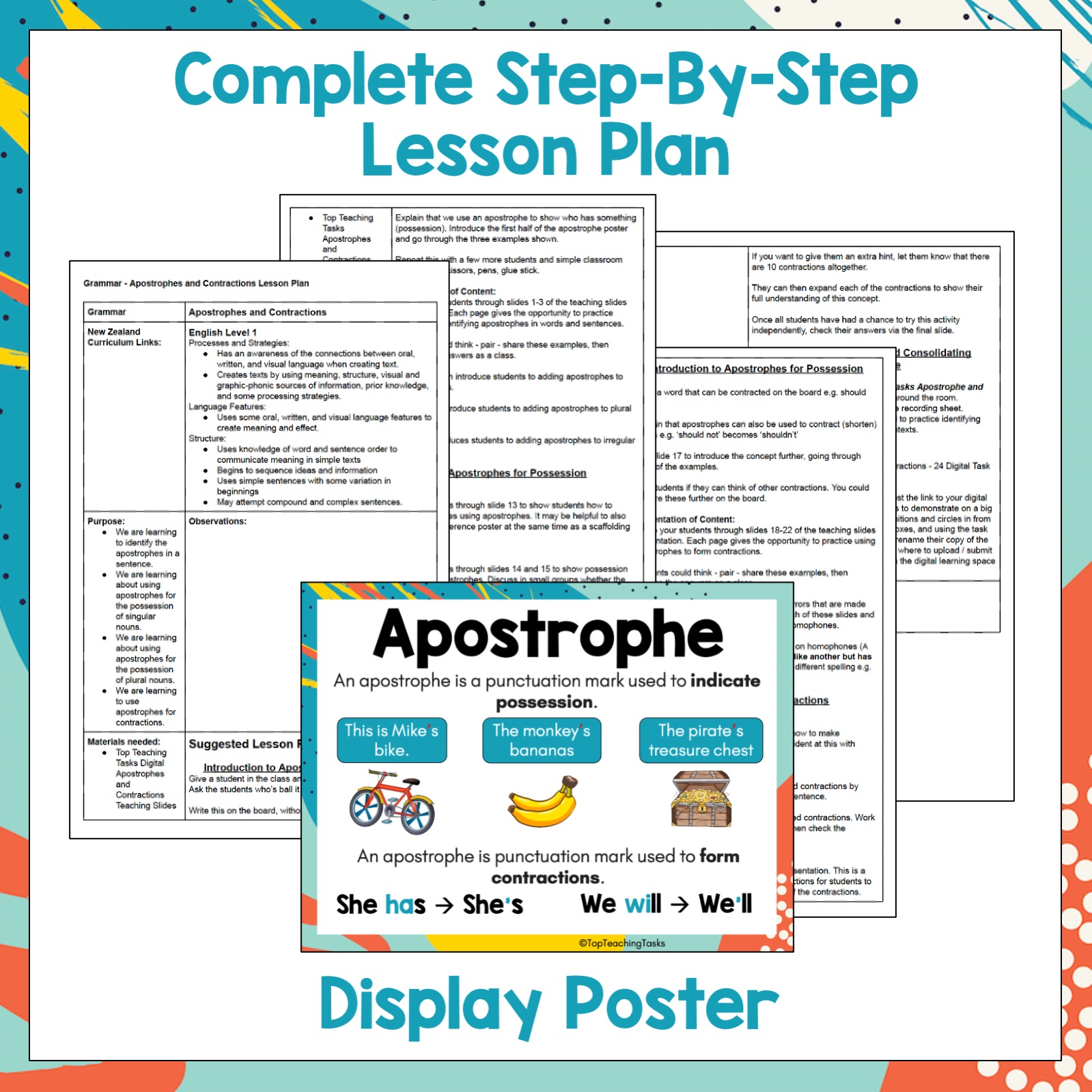 Apostrophes and Contractions Teaching Pack | Grammar Print & Digital ...