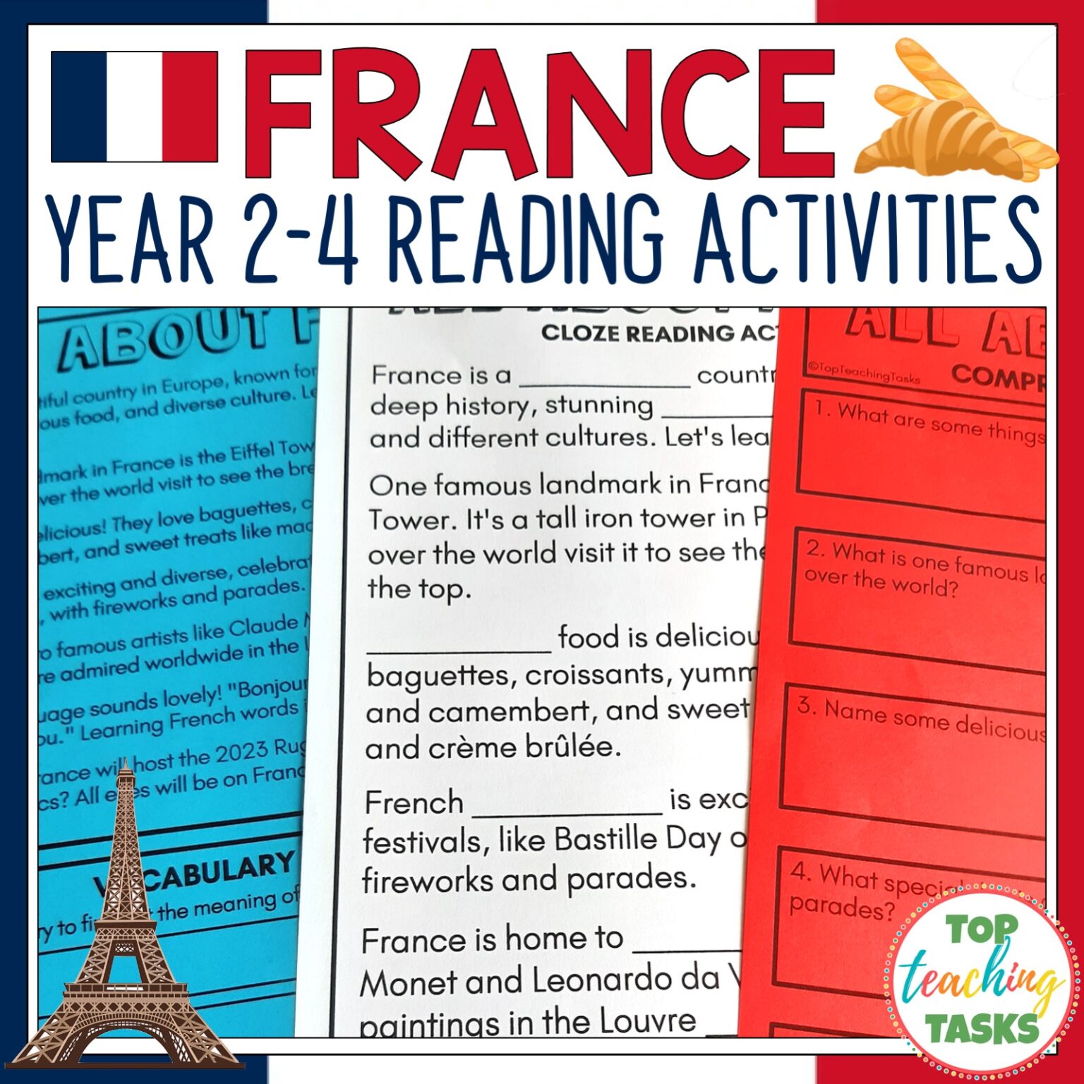 France Country Study Reading Comprehension and Literacy Activities Year ...