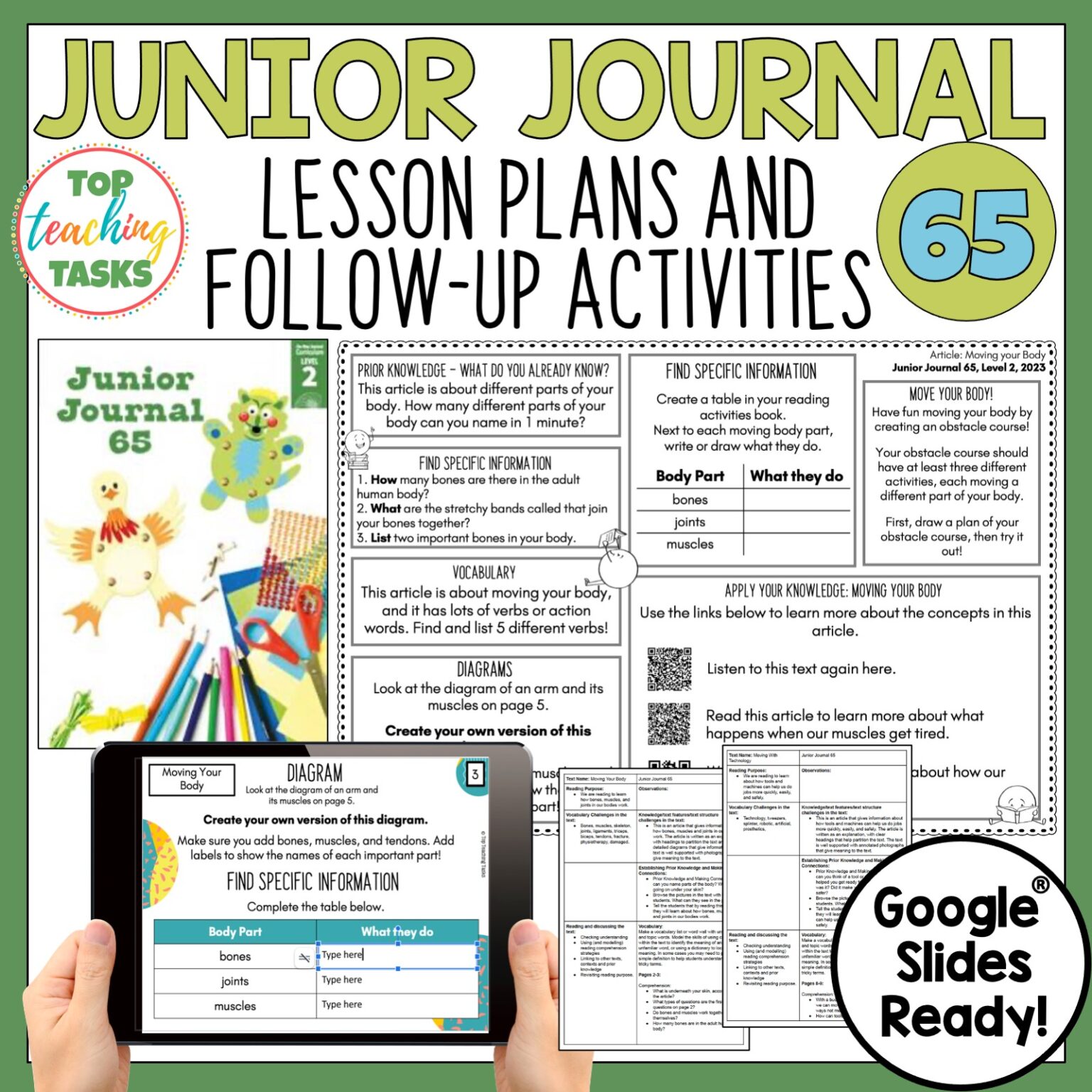 NZ Junior Journal 65 Activities and Lesson Plans - Exploring Movement ...