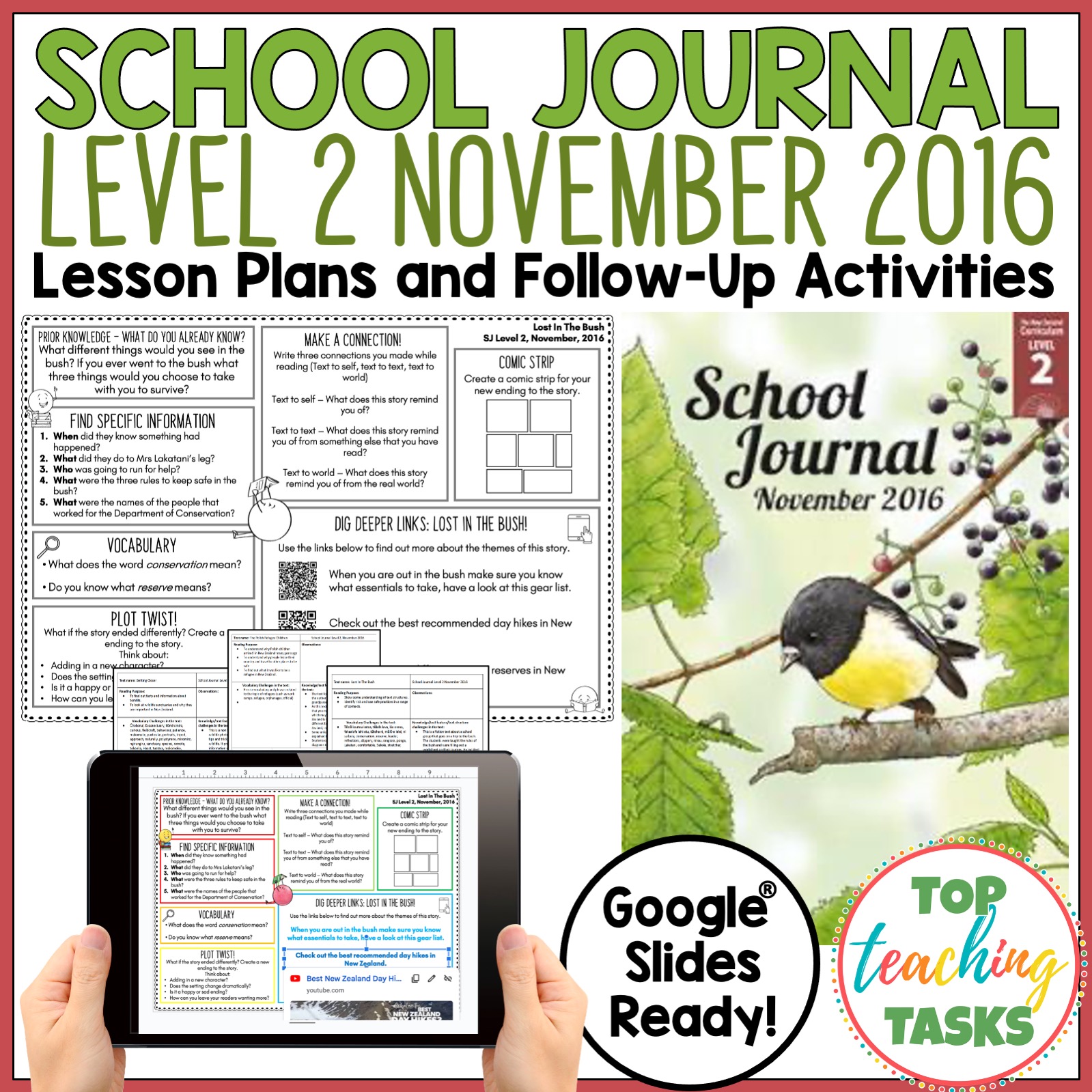 School Journal Level 2 November 2016 Follow Up Activities - Top ...