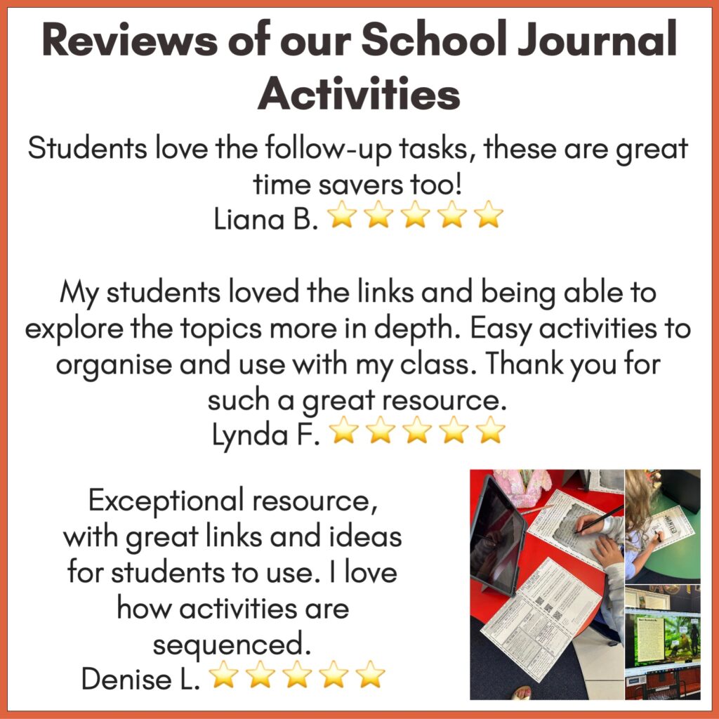 School Journal Level 4 May 2016 Follow Up Activities - Top Teaching Tasks