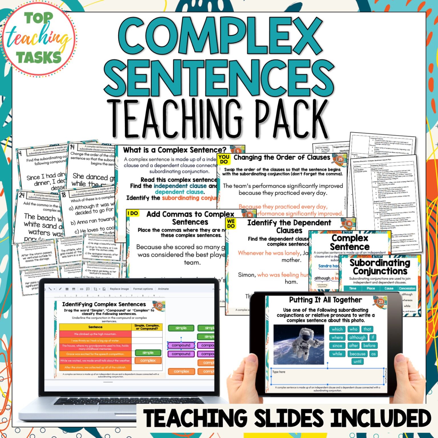 Complex Sentences Print and Digital Teaching Pack - Sentence Structure ...