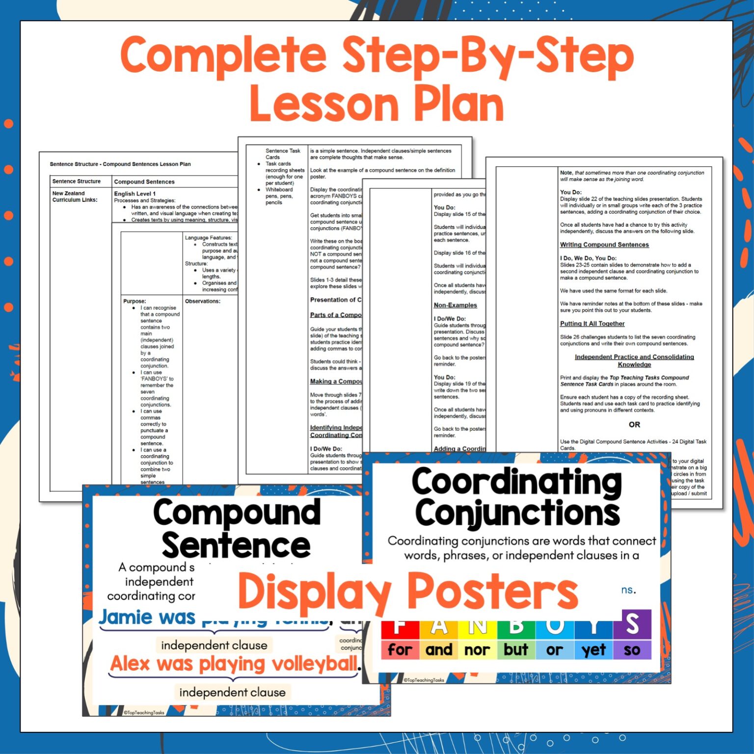 Compound Sentences Print and Digital Teaching Pack - Sentence Structure ...