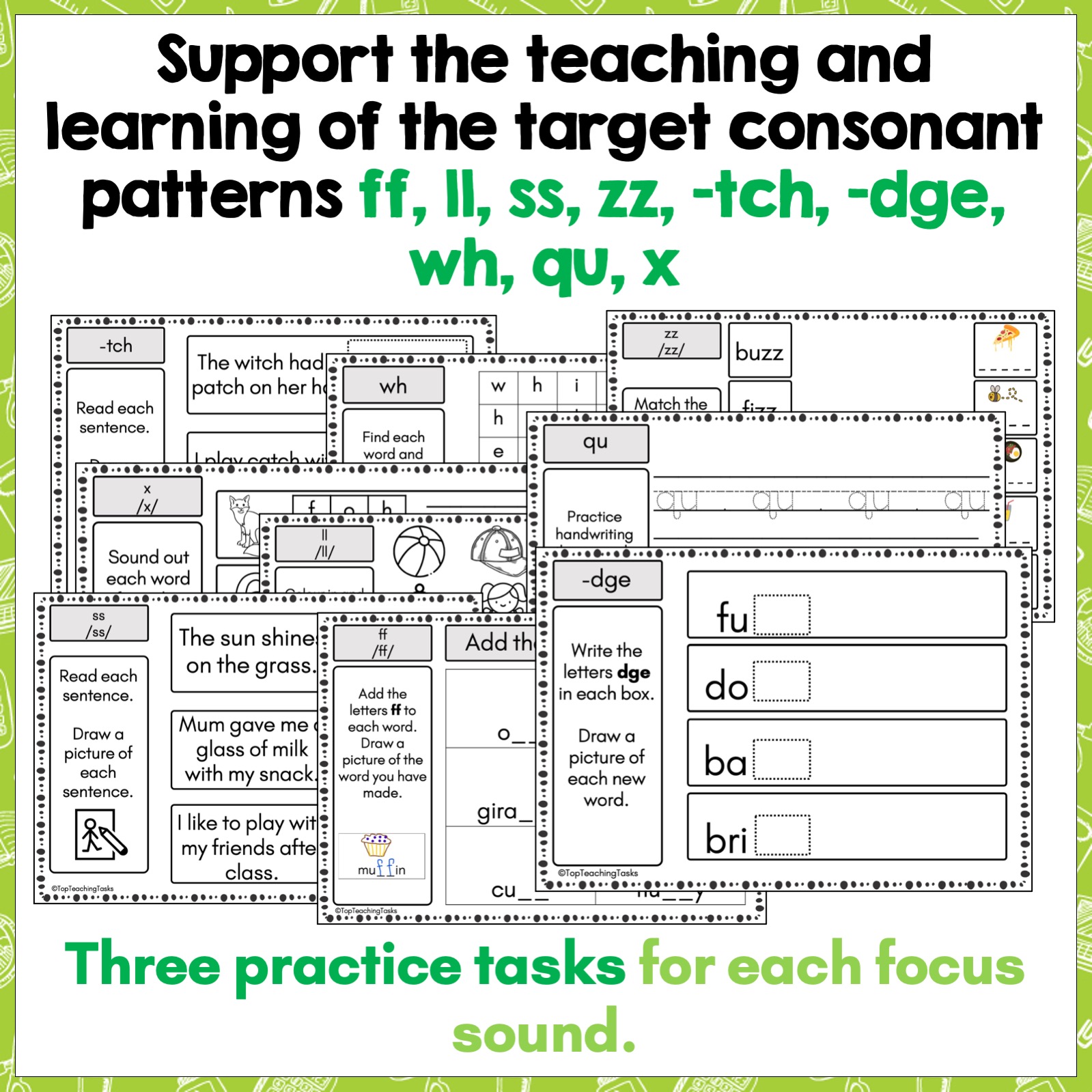 Phonics and Structured Literacy Teaching Slides: Consonant Patterns ...