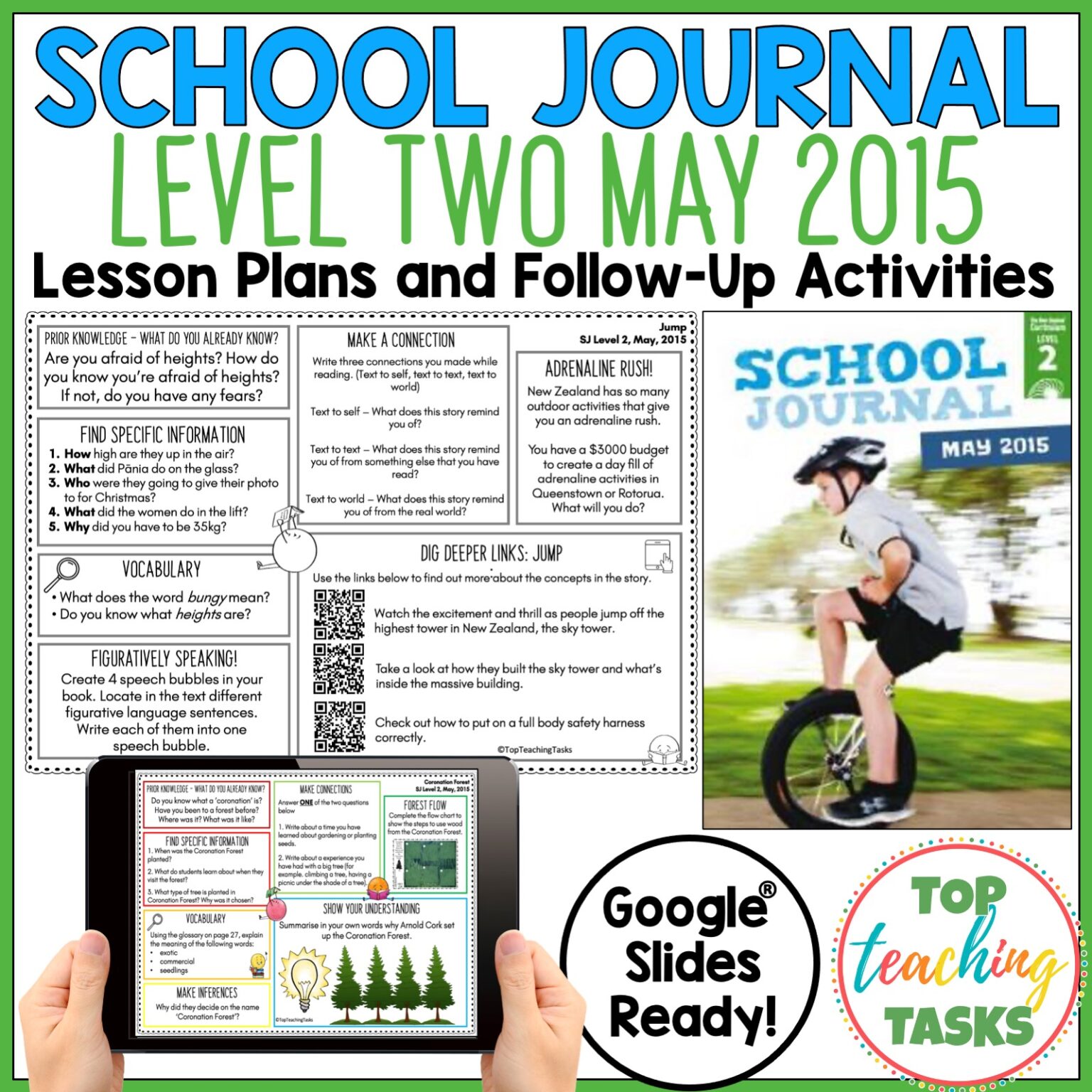 School Journal Level 2 May 2015 Follow Up Activities - Top Teaching Tasks