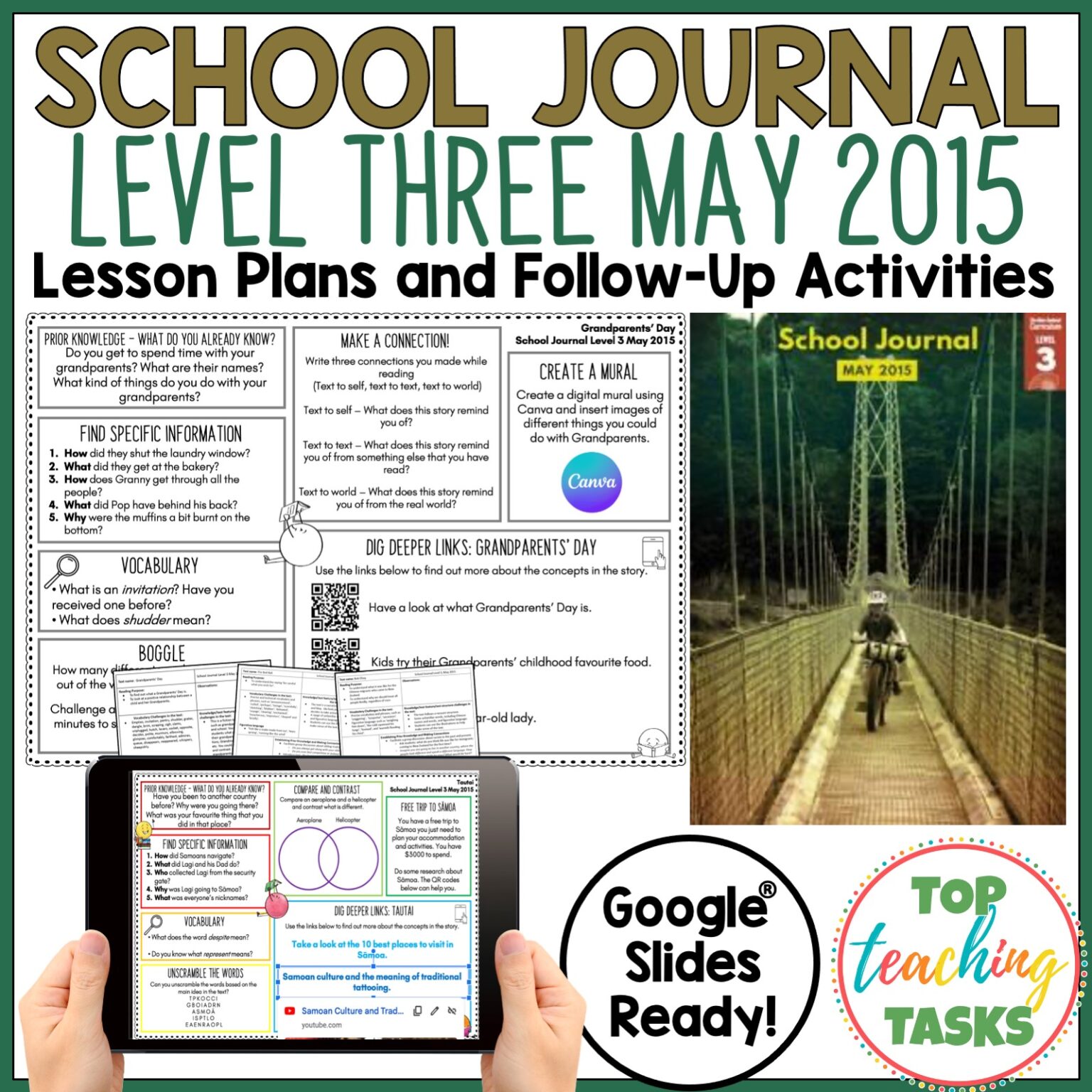 NZ School Journal Level 3 May 2015 Follow Up Activities - Top Teaching ...