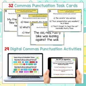 Commas Print and Digital Teaching Pack - Punctuation - Top Teaching Tasks
