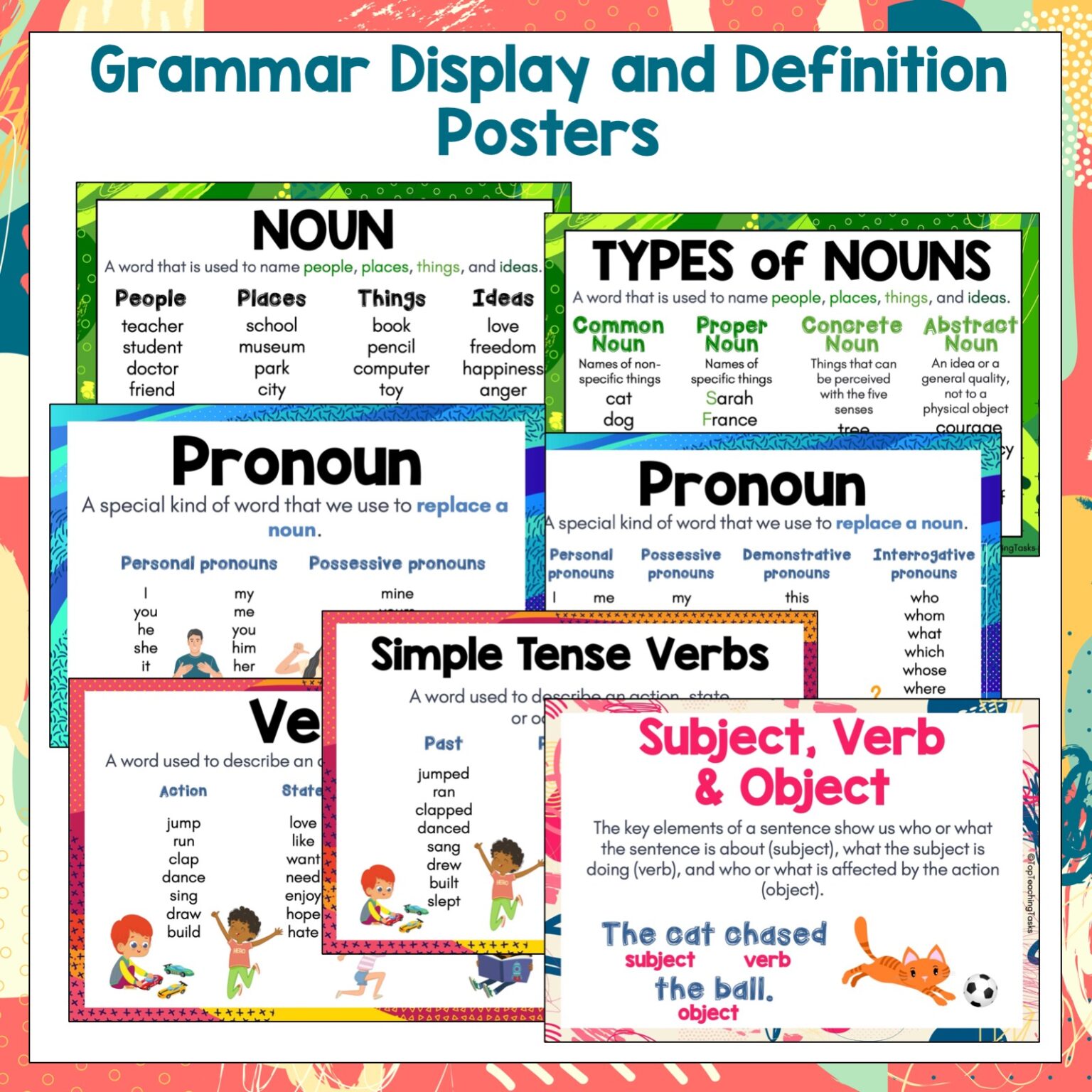 Grammar (Parts of Speech) and Punctuation Display Pack - Top Teaching Tasks