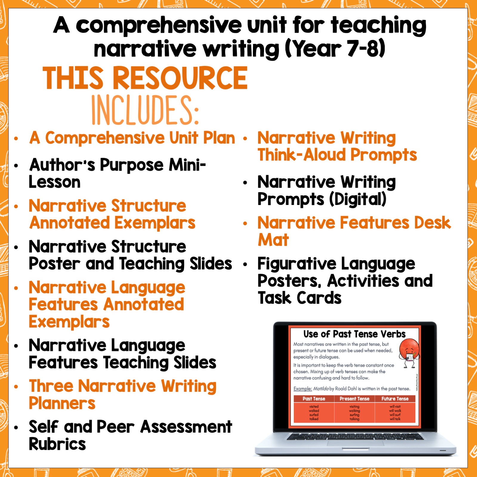 Narrative Writing Unit and Activities for Year 7-8 - Top Teaching Tasks