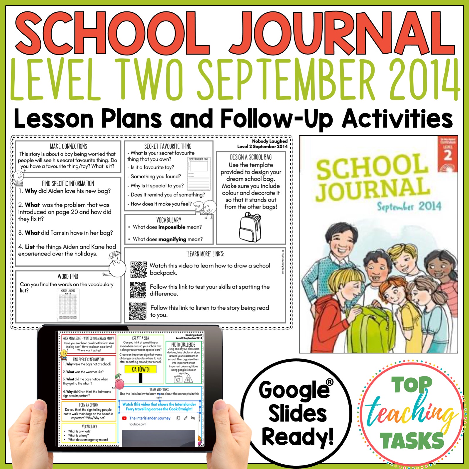NZ School Journal Level 2 November 2014 Follow Up Activities - Top ...