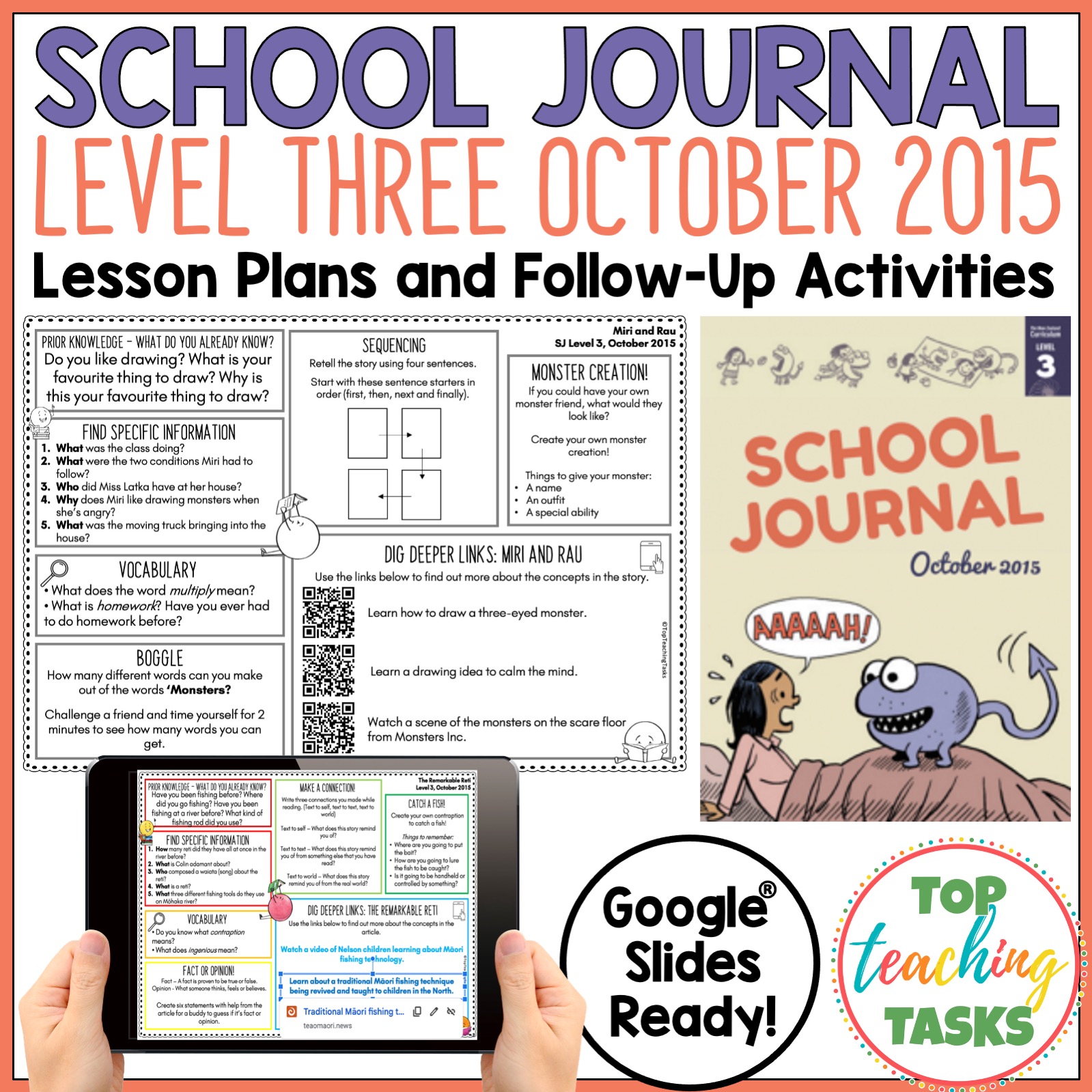 School Journal Level 3 October 2015 Follow Up Activities - Top Teaching ...