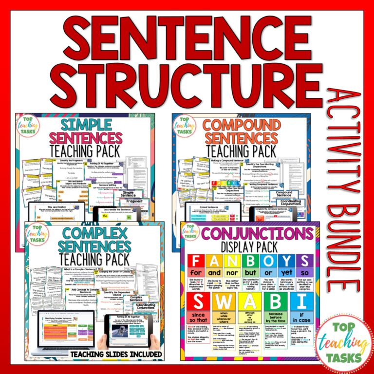 Sentence Structure Activities - Top Teaching Tasks