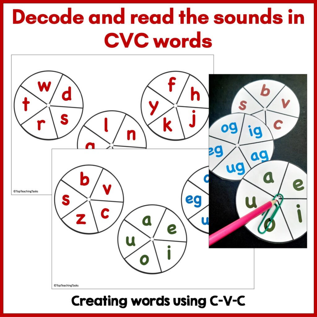 CVC Spin a Word Game - Top Teaching Tasks