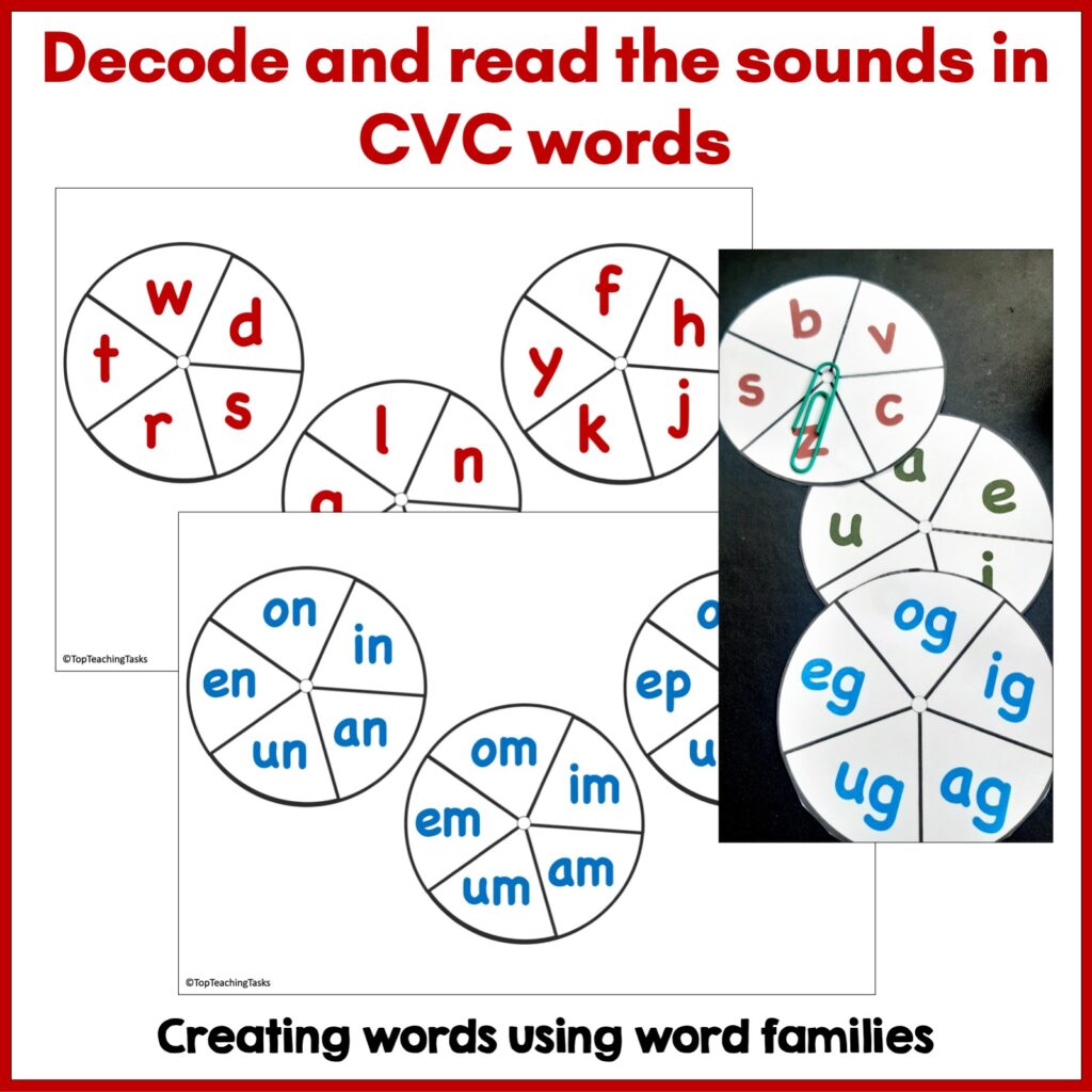 CVC Spin a Word Game - Top Teaching Tasks