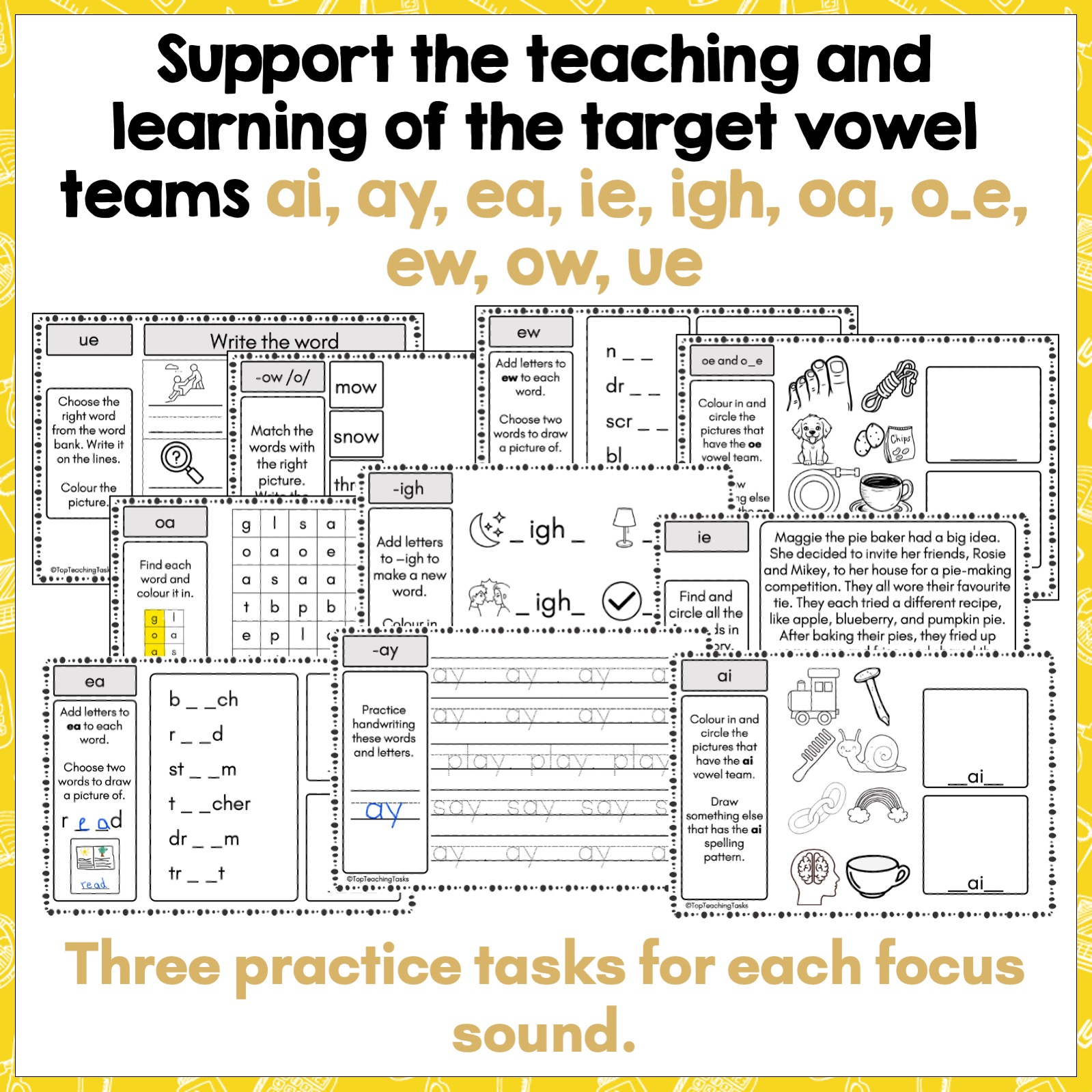 Phonics and Structured Literacy Activities - Vowel Teams - Top Teaching ...