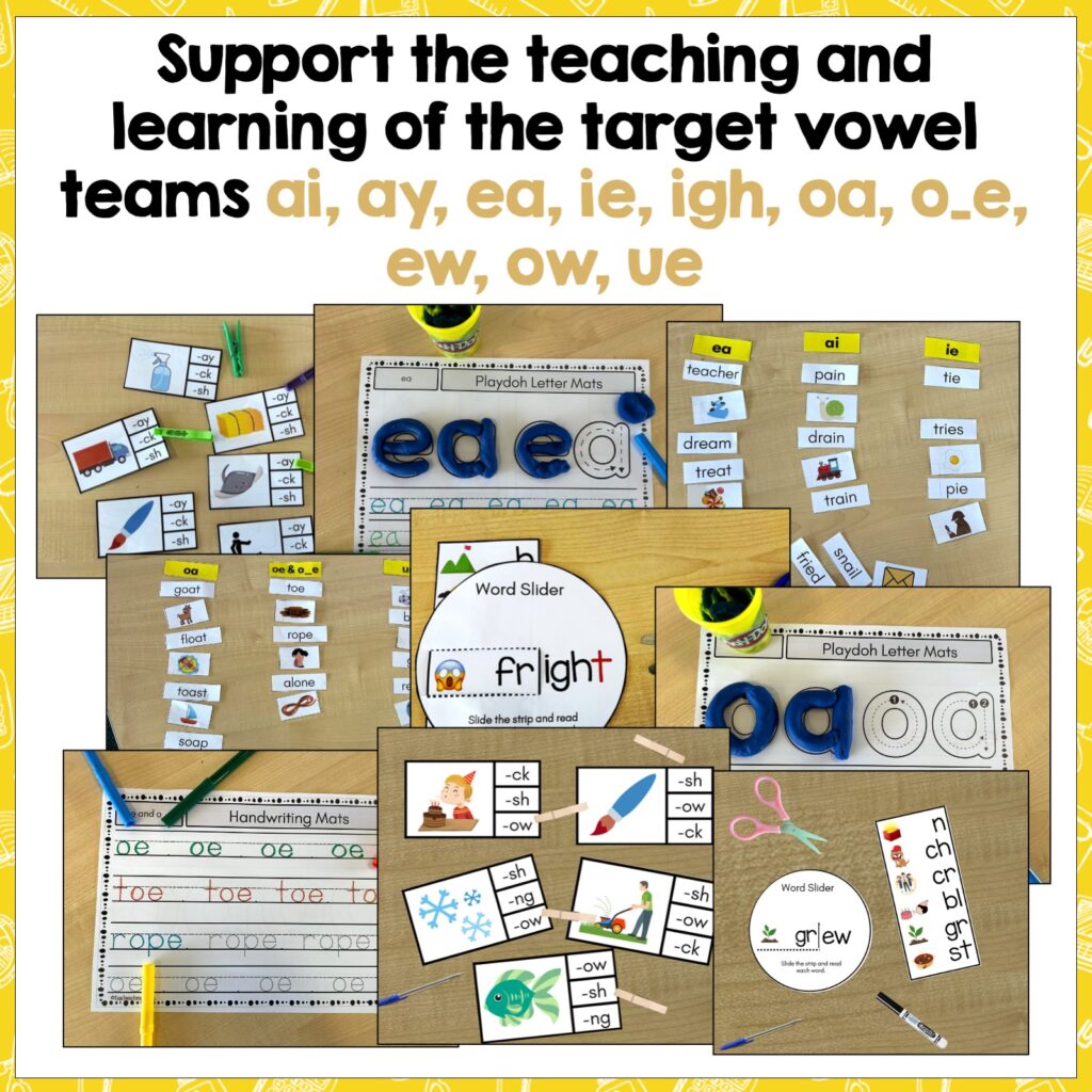Phonics and Structured Literacy Activities - Vowel Teams - Top Teaching ...