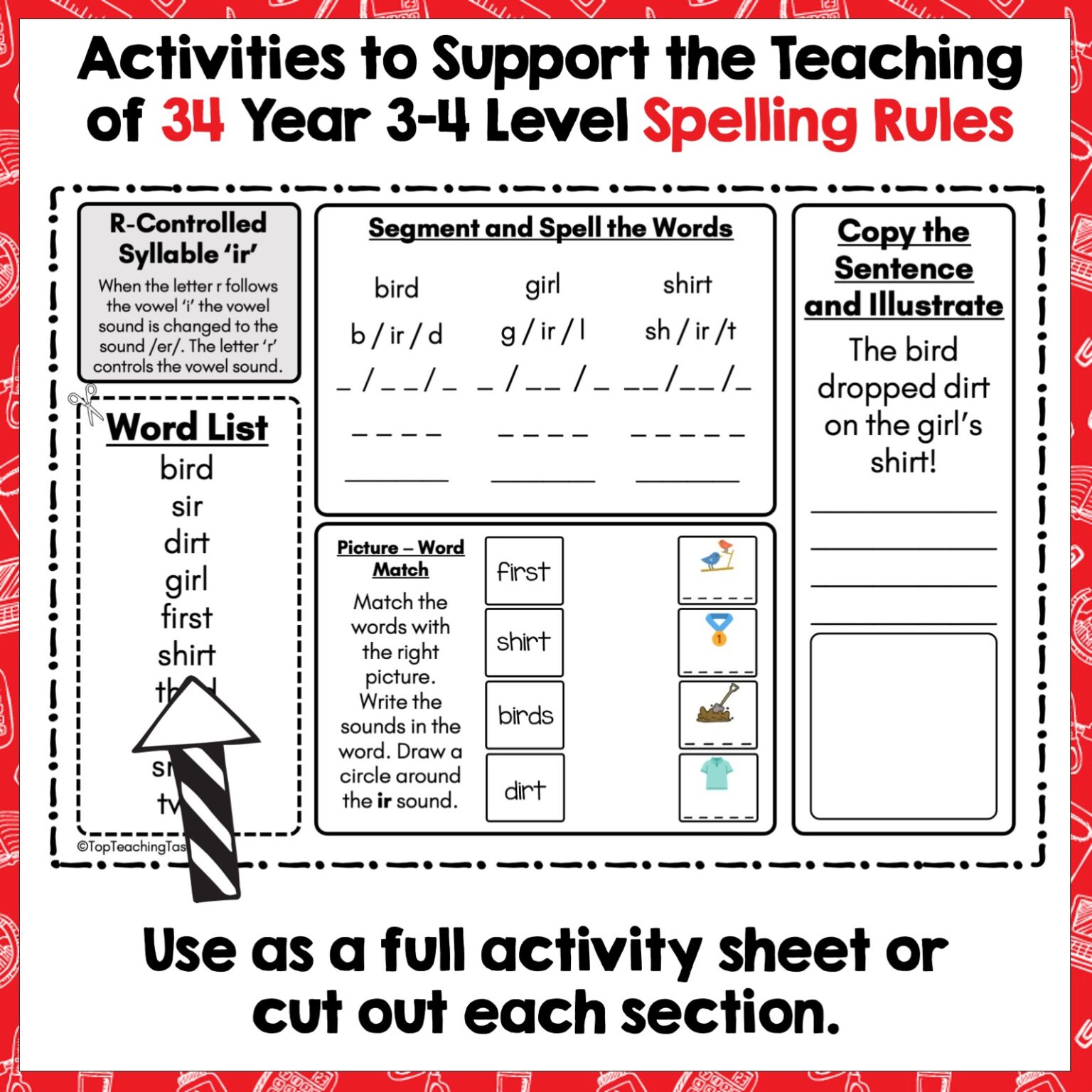 Phonics and Spelling Rules Activities Year 3-4 - Structured Literacy ...