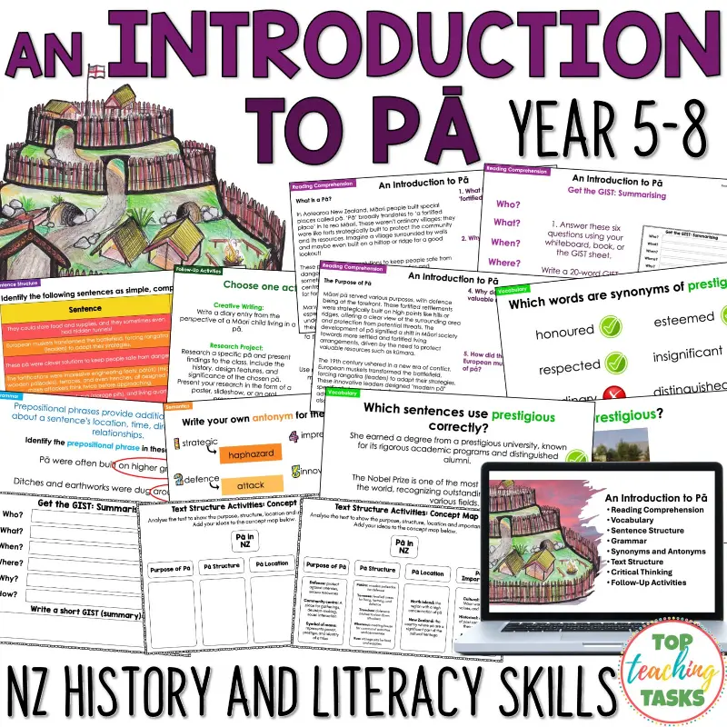 An Introduction to Pā History and Literacy Activities Year 5-8 - Top ...
