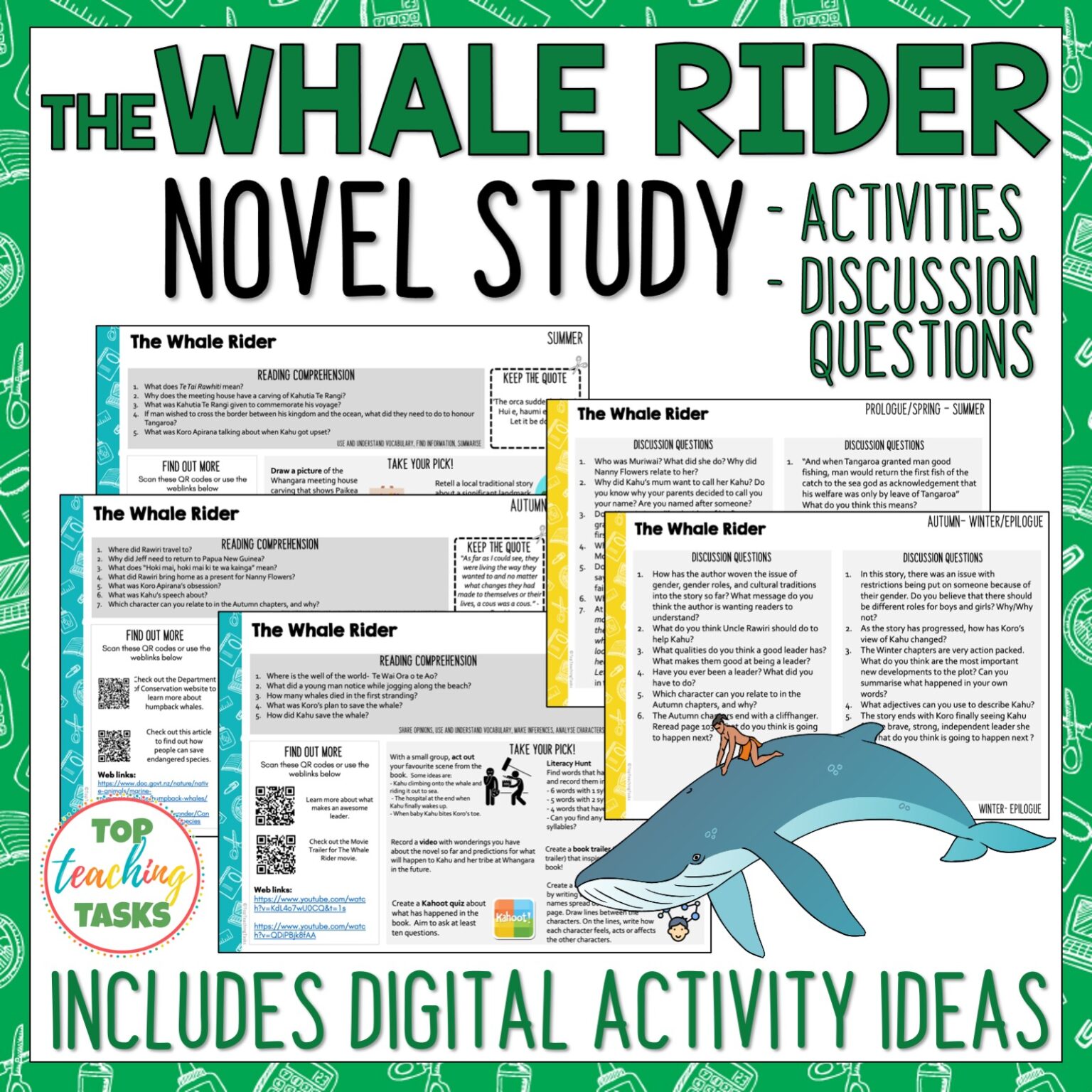 The Whale Rider Novel Study and Discussion Questions | Witi Ihimaera ...