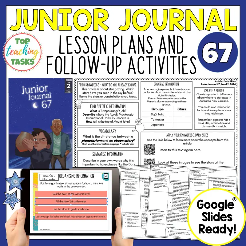 NZ Junior Journal 67 Activities and Lesson Plans - Top Teaching Tasks
