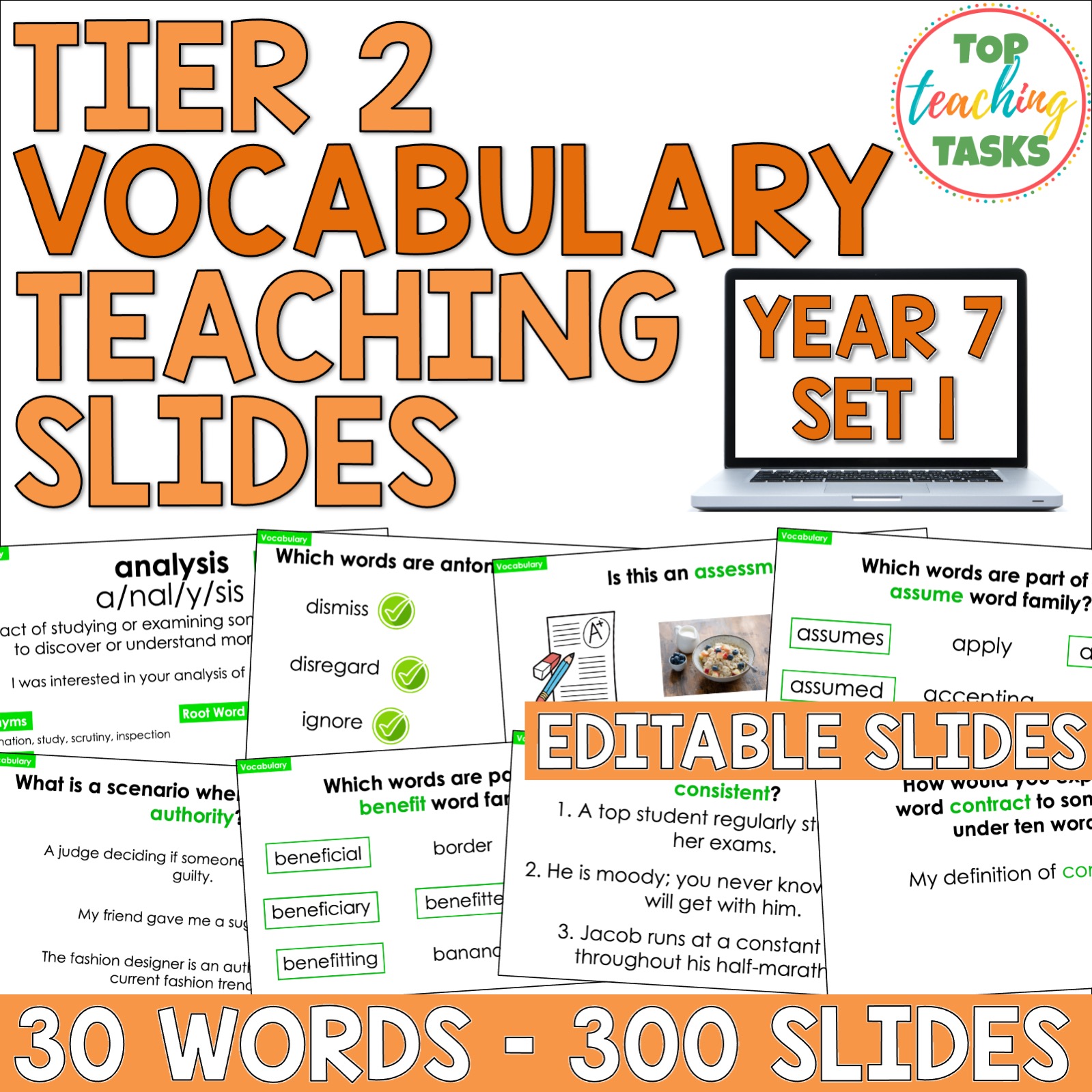Tier 2 Vocabulary Explicit Teaching Slides and Make Your Own Editable ...