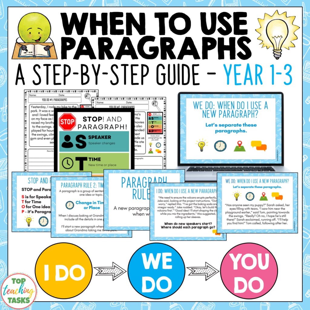 When to Use Paragraphs | A Step by Step Guide for Year 1-3 - Top ...