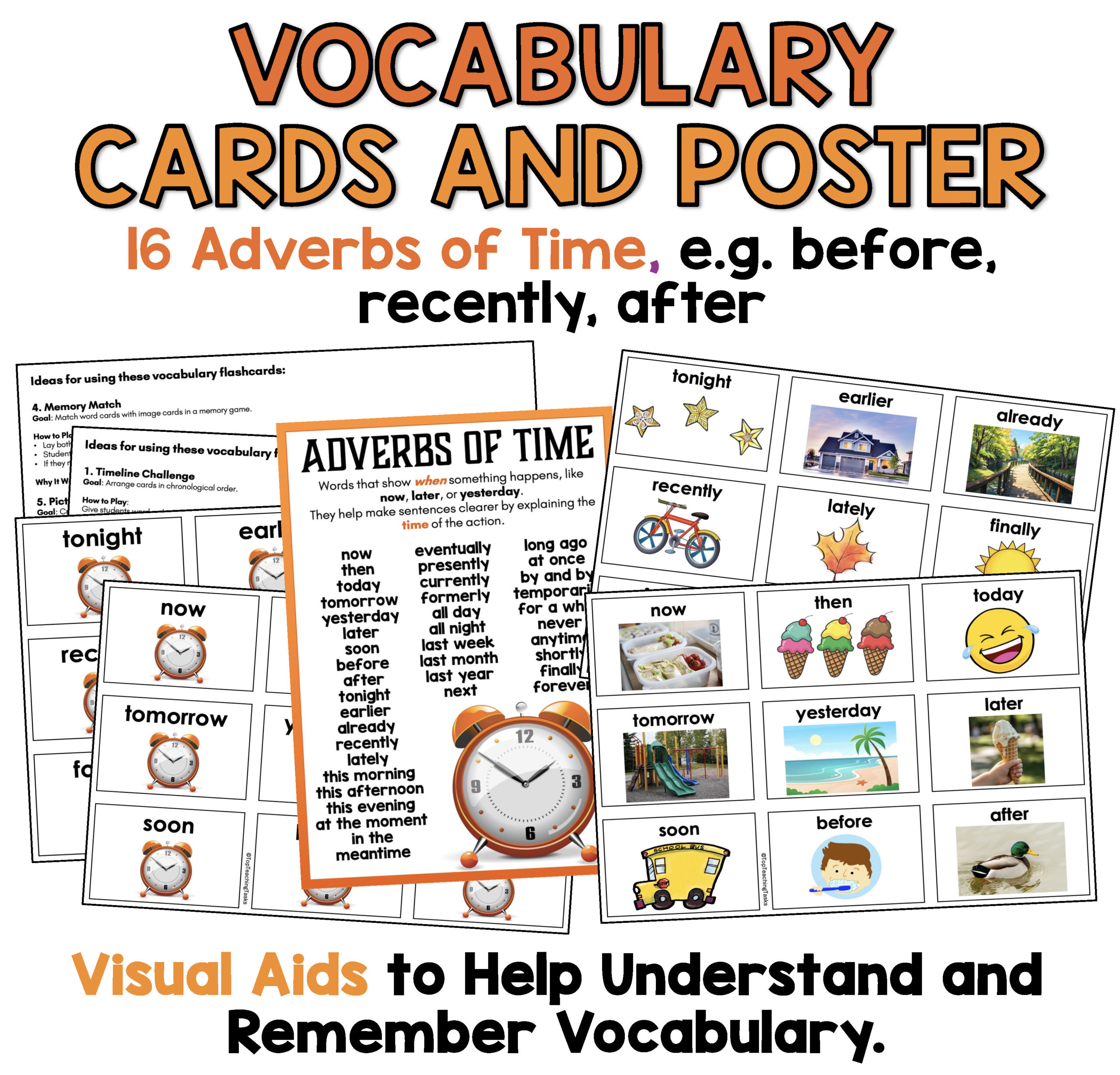Adverbs of Time Teaching Slides, Flashcards and Poster - Phase One ...