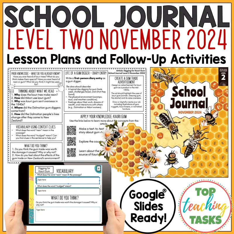 School Journal Level 2 November 2024 Activities - Top Teaching Tasks