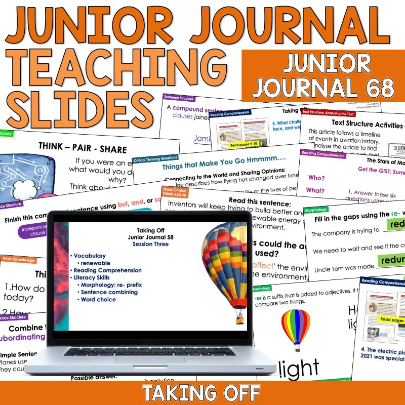 Whole Class Junior Journal Resource Year 3 - Taking Off - Junior ...