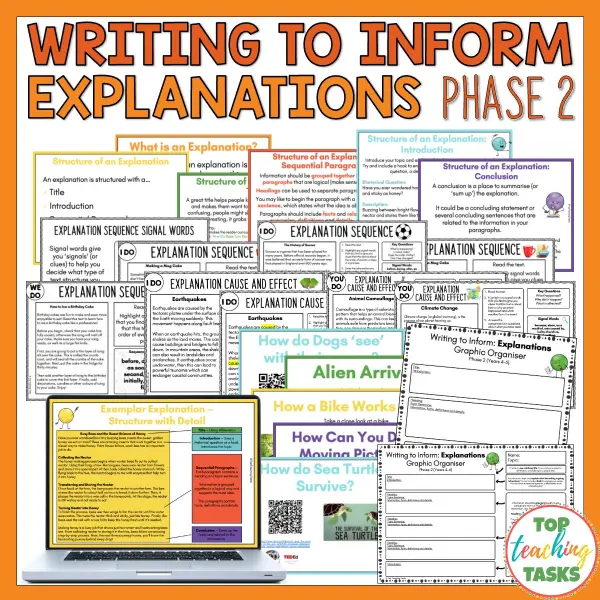 Writing to Inform: Explanation Writing Activities for Year 4-6 (Phase 2 ...