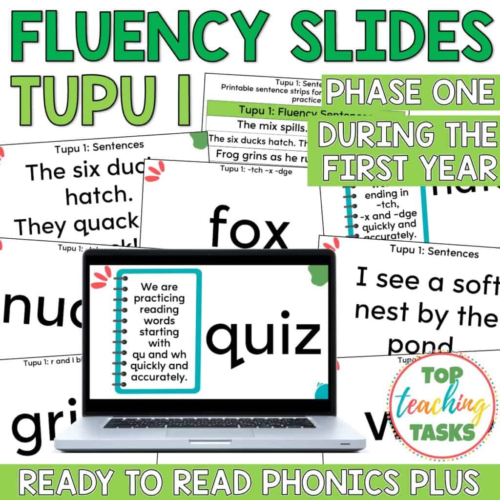 Tupu 1 Fluency Slides: Ready to Read Phonics Plus - Phase 1: During the ...