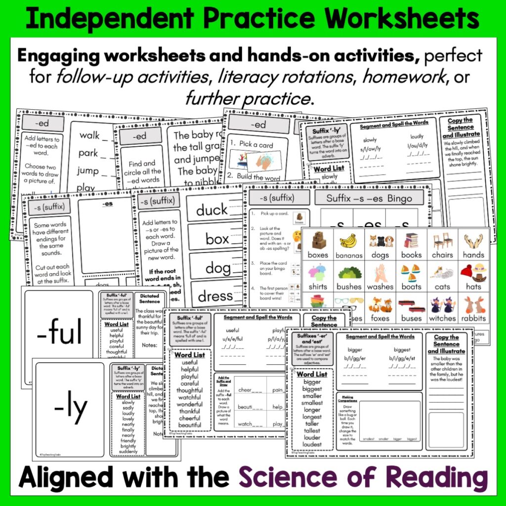 Suffix Activities: A Complete Teaching and Practice Unit For Year 2-3 ...