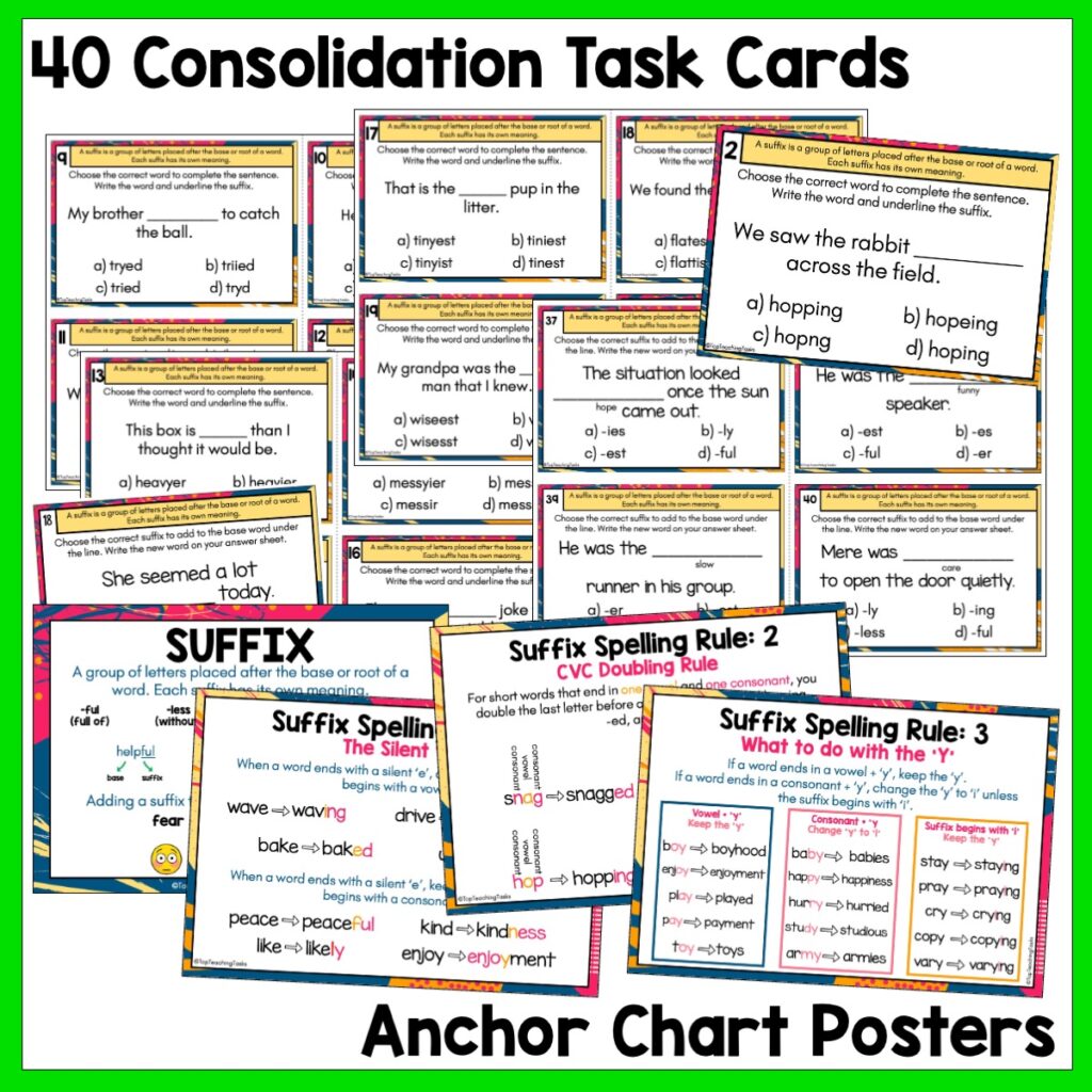 Suffix Activities: A Complete Teaching and Practice Unit For Year 2-3 ...