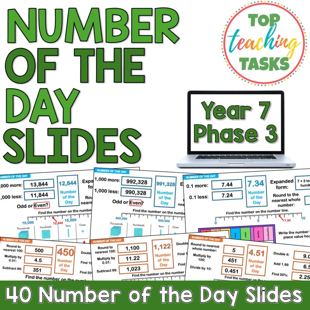 Number of the Day Slides – Year 7 Math Warm-Ups (Phase 3) - Top ...